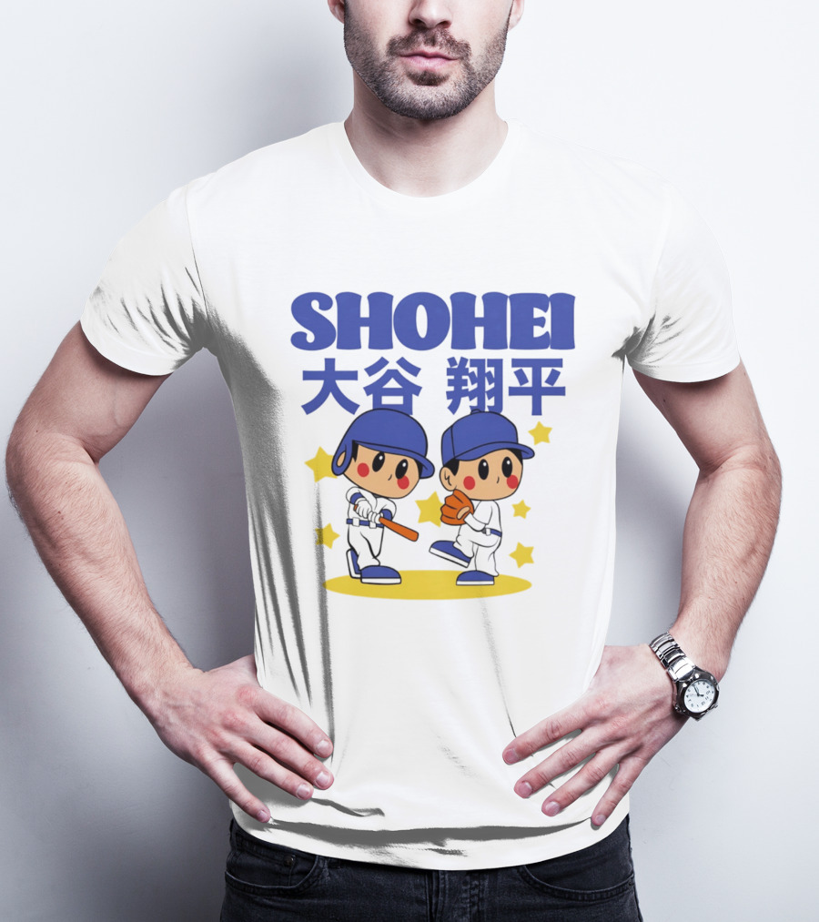 Shohei Ohtani Los Angeles Dodgers Superstar Cartoon Toddler T-Shirt