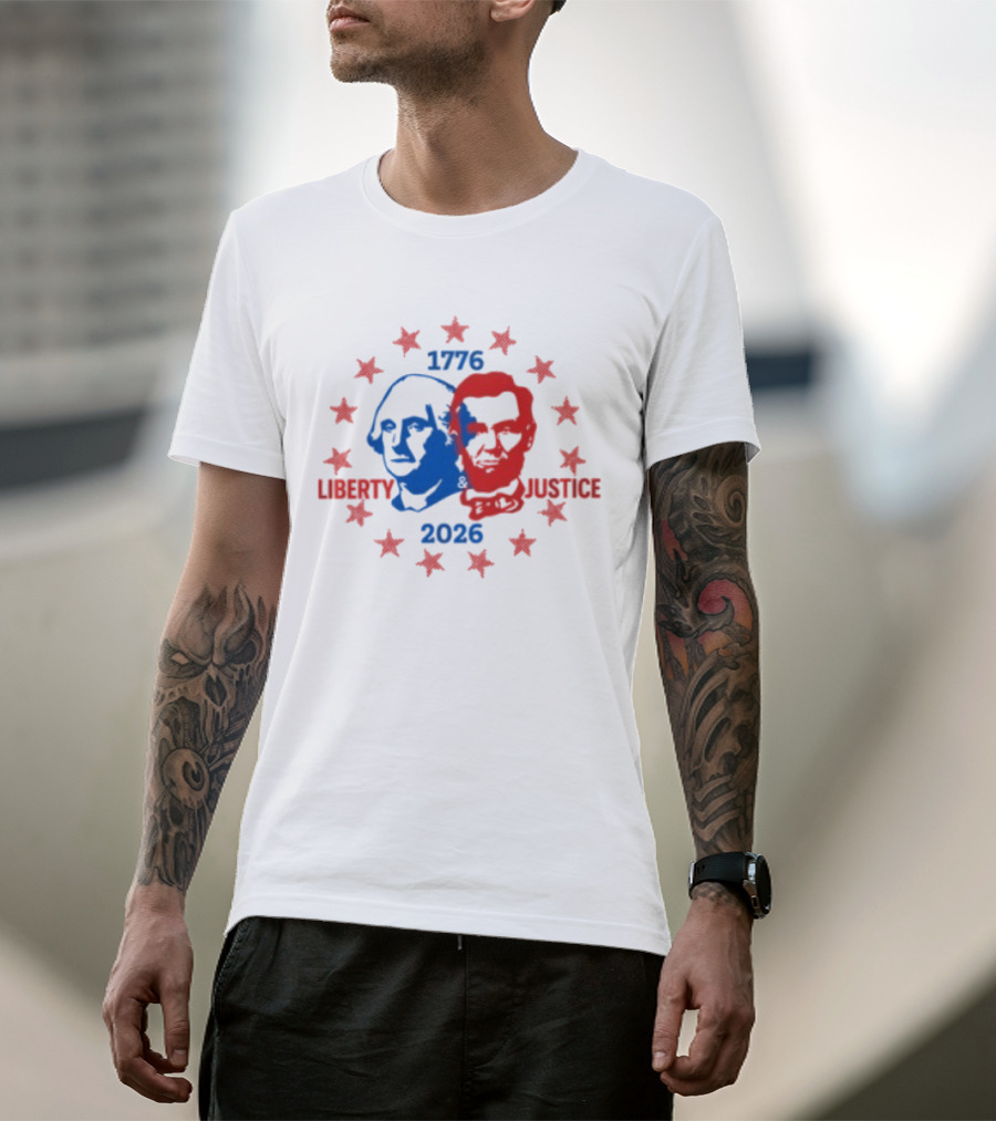 Spirit Jersey Liberty Justice 1776 2026 America 250 Ringer T-Shirt