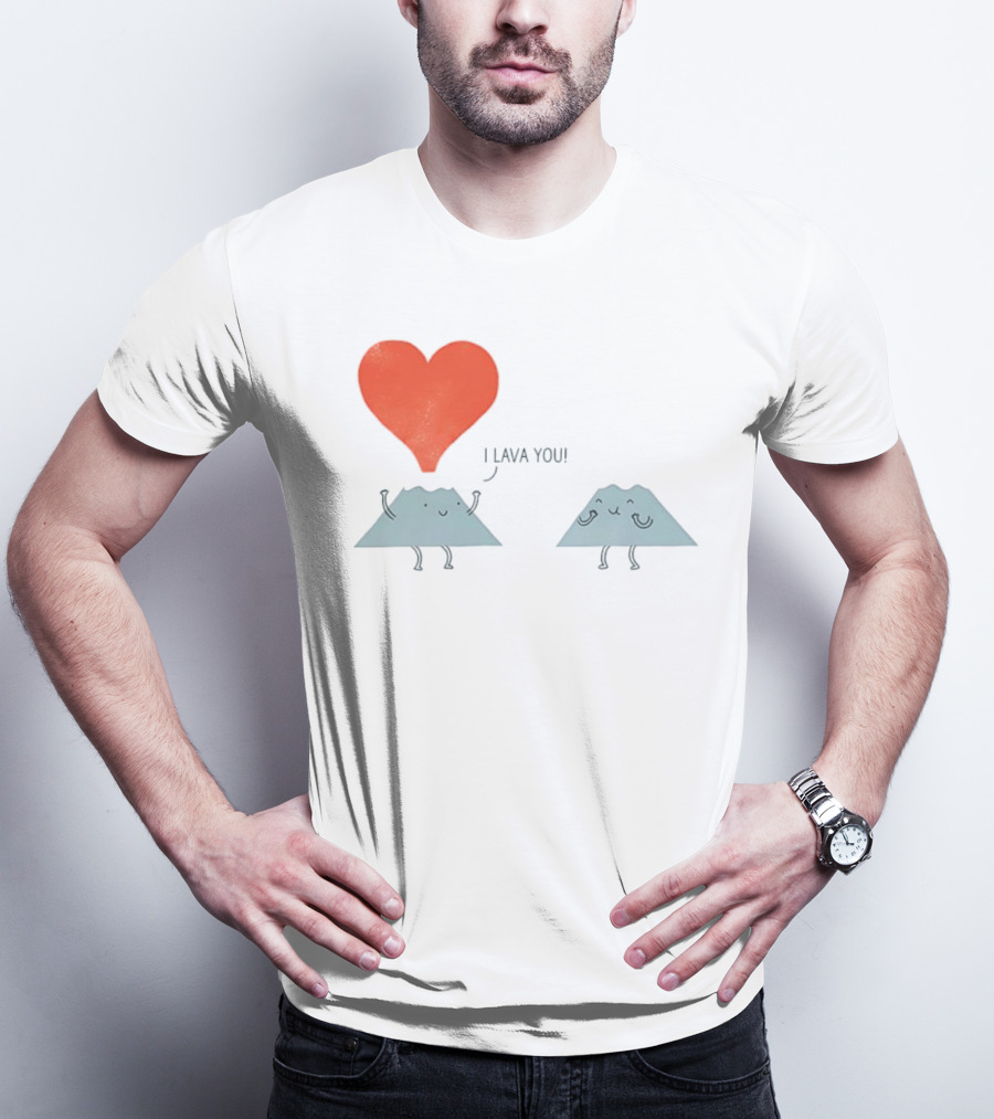 I Lava You Heart Volcanoes Phil Miller T-Shirt
