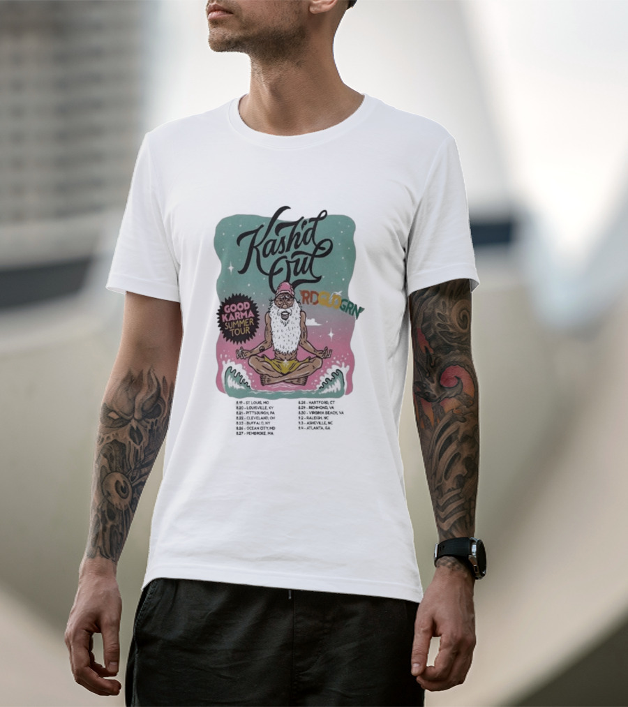 Kash'd Out 2026 Good Karma Summer Tour Vintage Meditation T-Shirt
