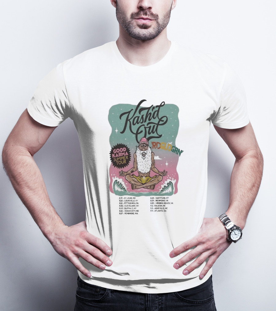 Kash'd Out 2026 Good Karma Summer Tour Vintage Meditation T-Shirt