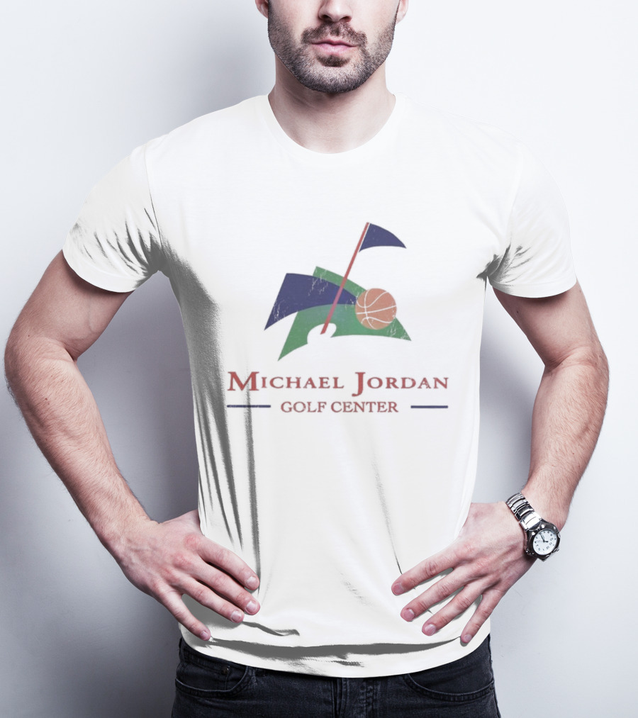 Michael Jordan Golf Center Iconic Flag And Basketball T-Shirt