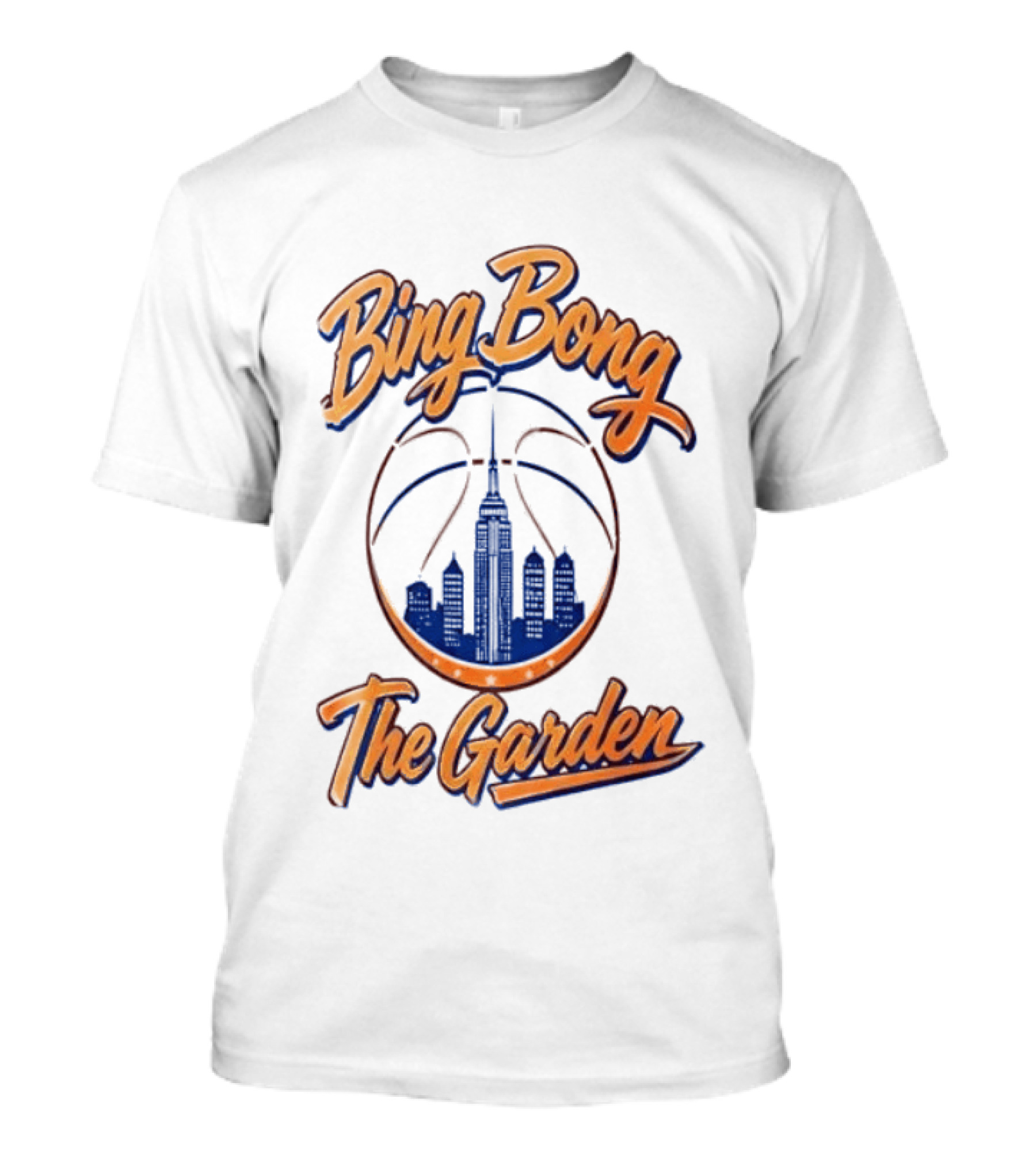 Bing Bong The Garden New York Knicks Basketball City Skyline T-Shirt
