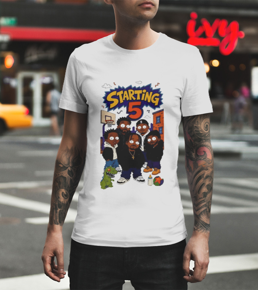 Starting 5 New York Knicks Hip Hop Rugrats Players T-Shirt