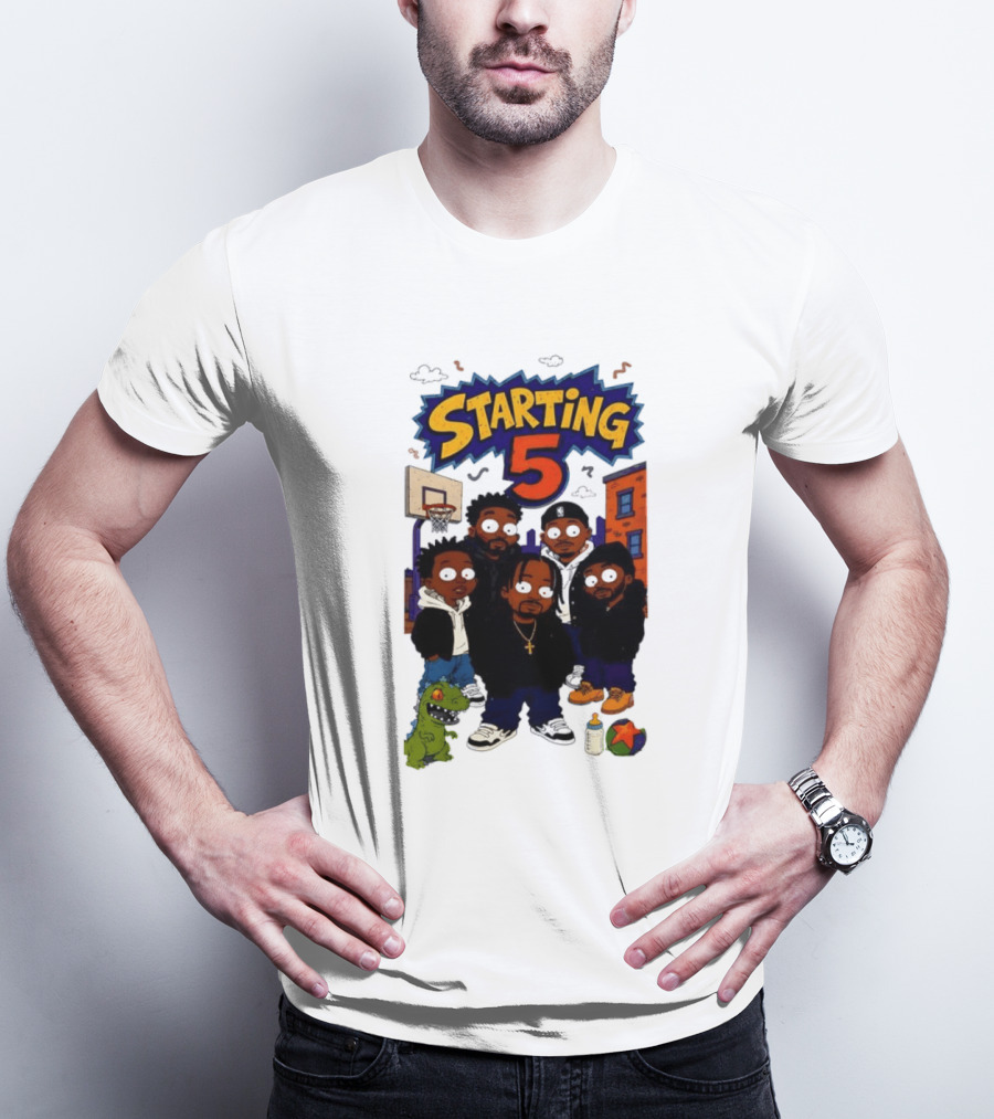Starting 5 New York Knicks Hip Hop Rugrats Players T-Shirt