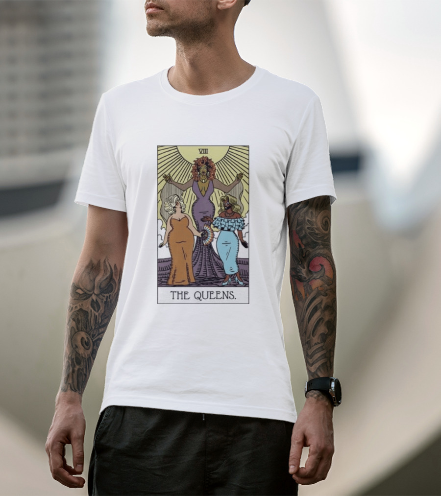 The Queens VIII Tarot Card Empowerment And Elegance T-Shirt