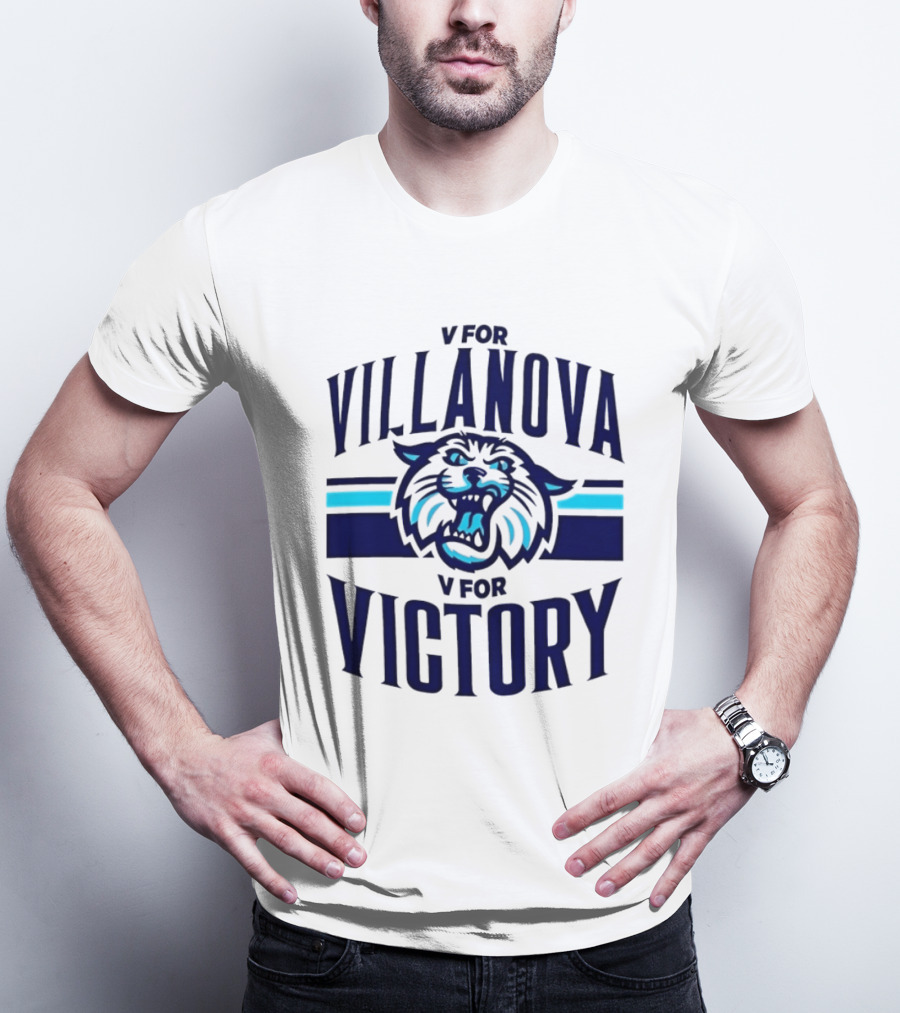 V For Villanova V For Victory Wildcats T-Shirt