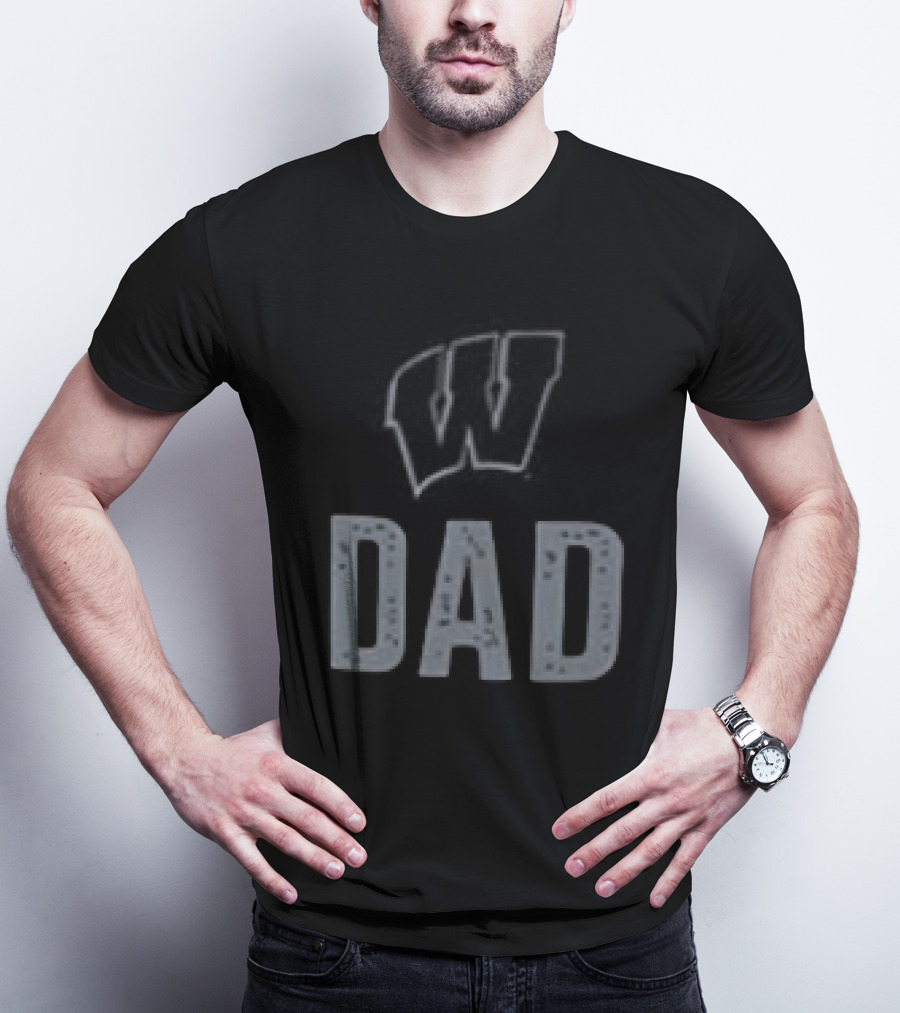 Wisconsin Badgers Dad Father's Day 2026 Two Sided T-Shirt