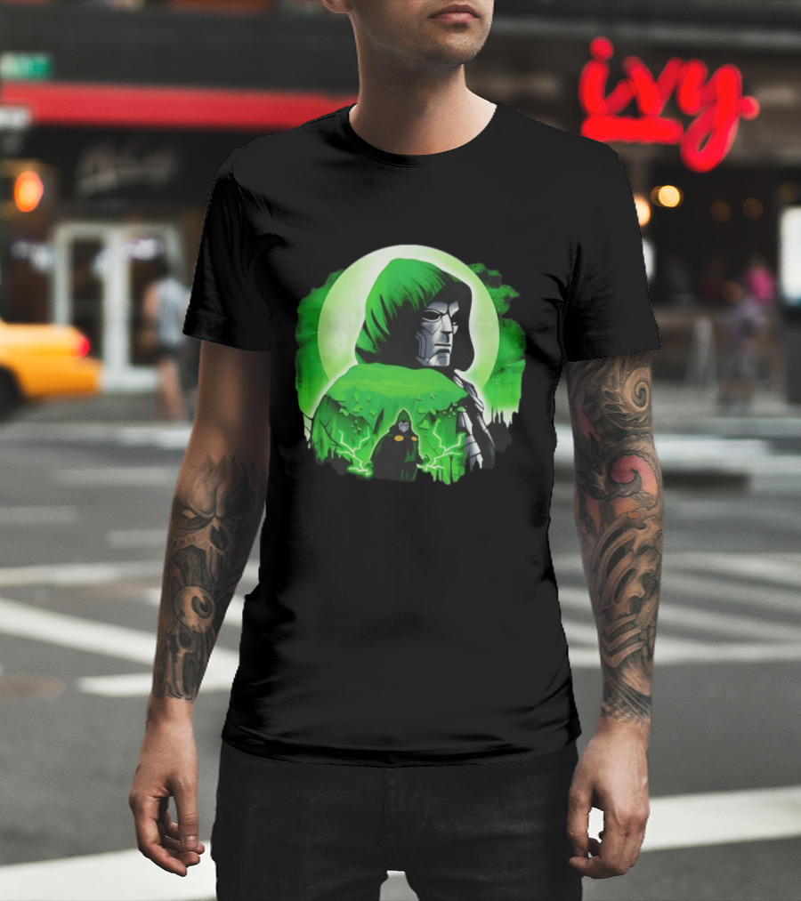 Doctor Doom Green Hooded Emperor Power T-Shirt