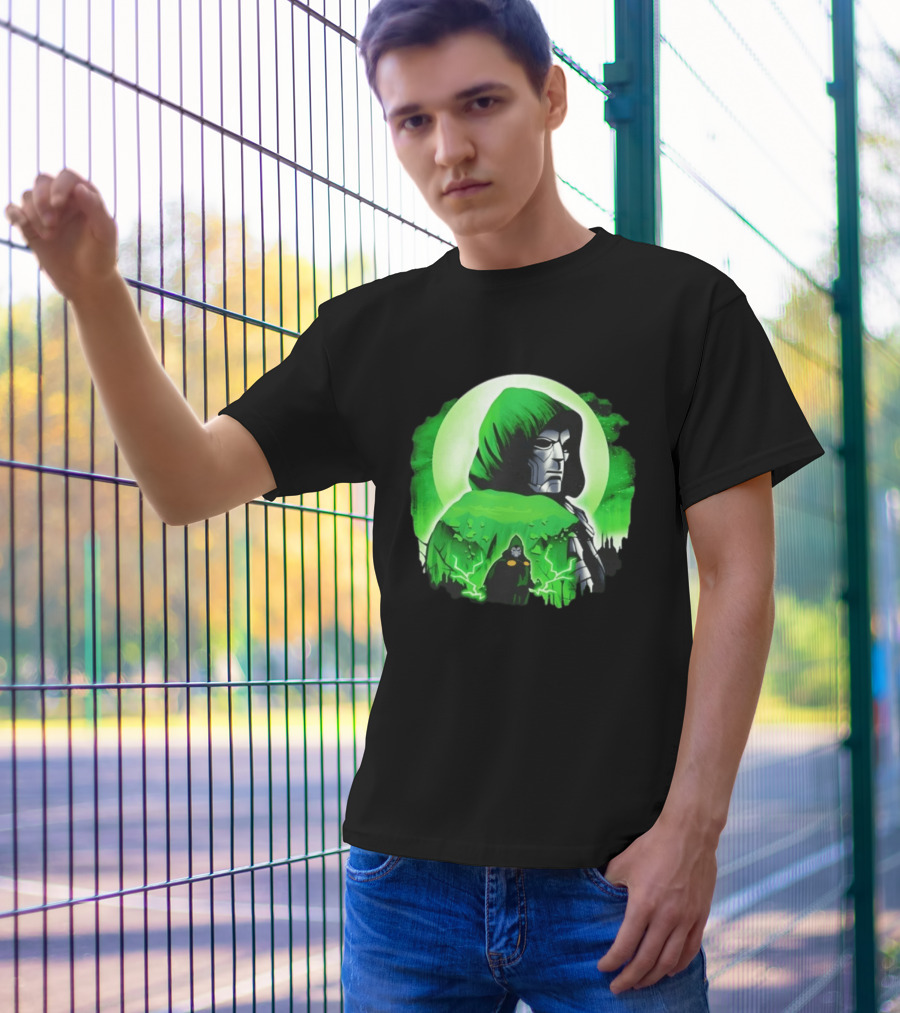Doctor Doom Green Hooded Emperor Power T-Shirt