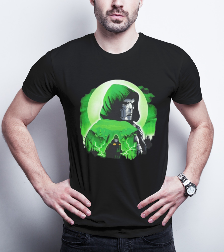 Doctor Doom Green Hooded Emperor Power T-Shirt