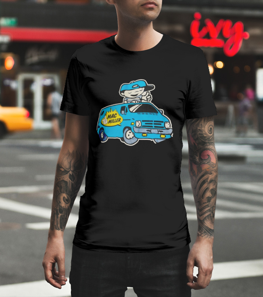 Mac Miller Under The Influence Of Music Cartoon Van T-Shirt