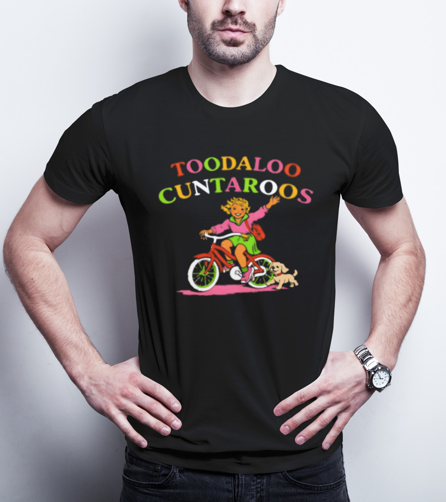 Toodaloo Cuntaroos Meme Bicycling With Dog Adventure T-Shirt