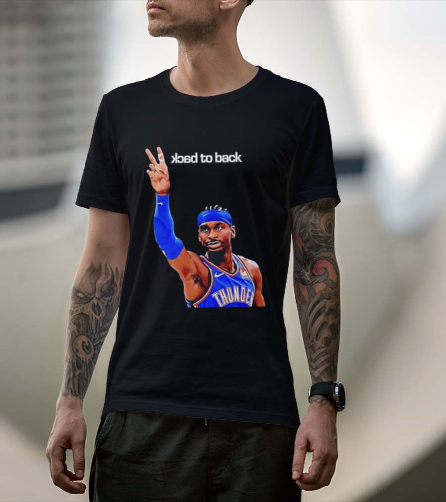 Shai Gilgeous Alexander Back To Back 2025 26 Kia NBA MVP Thunder T-Shirt
