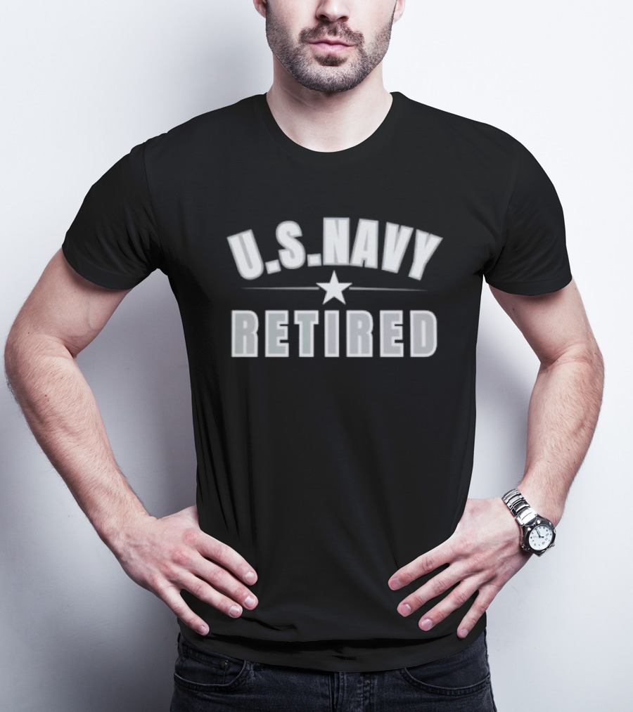 U.S. Navy Retired Star Emblem Veteran Pride T-Shirt