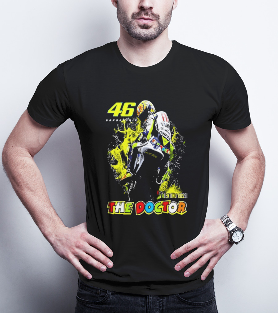 Valentino Rossi 46 VR46 The Doctor Motorcycle Racing T-Shirt