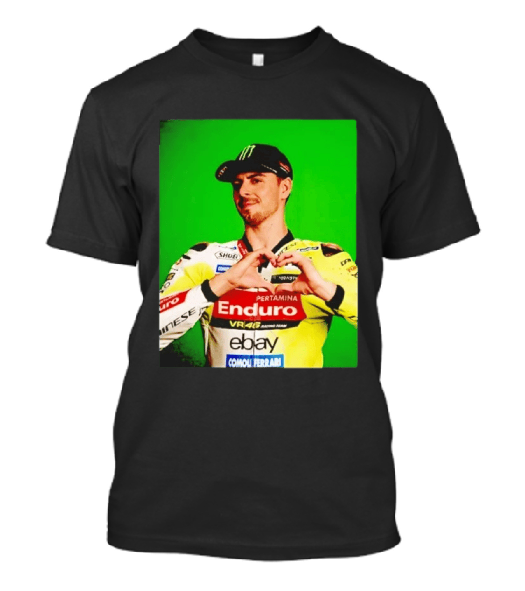 Valentino Rossi Motogp Legend Heart Sign VR46 Enduro Racing Yellow T-Shirt