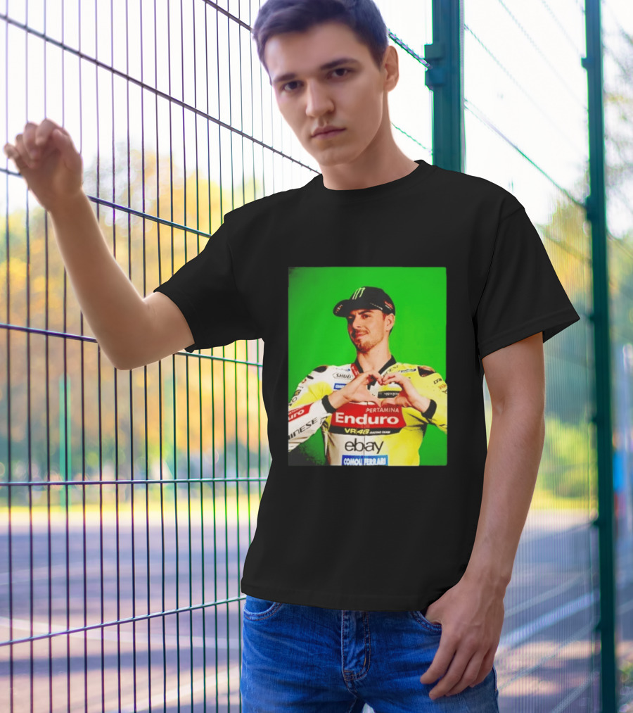 Valentino Rossi Motogp Legend Heart Sign VR46 Enduro Racing Yellow T-Shirt