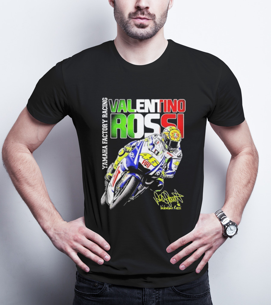Valentino Rossi Yamaha Factory Racing Motogp Fiat Racing T-Shirt
