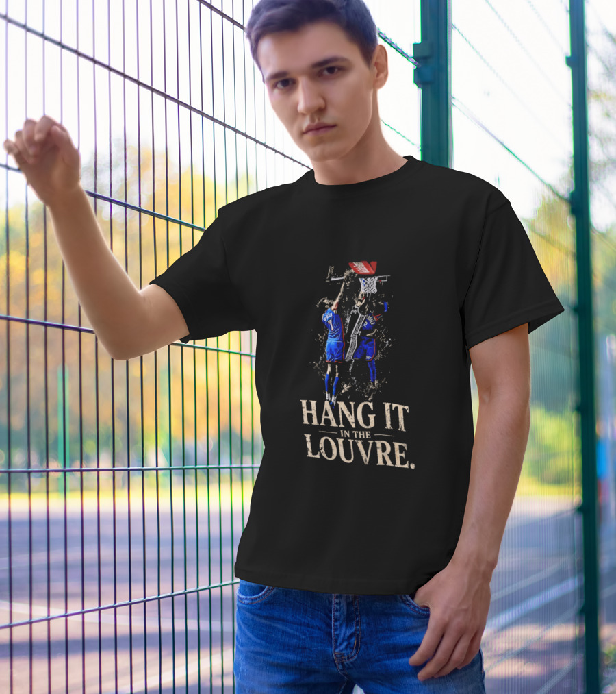 Victor Wembanyama Wemby Rising Above Chet And SGA Hang It In The Louvre T-Shirt