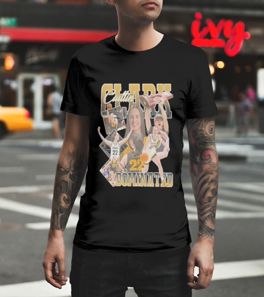 Clark Caitlin Iowa Basketball Number 22 Dominated T-Shirt
