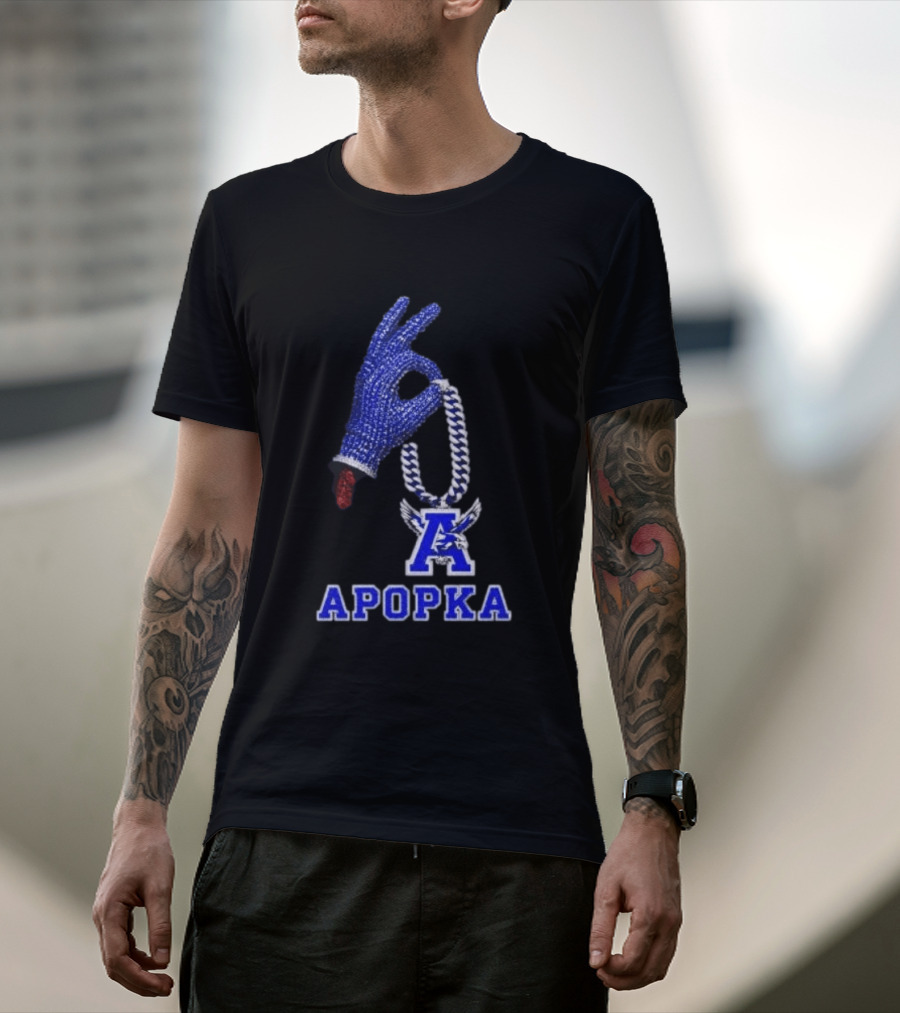 Drake Iceman Apopka Blue Hand Glove Necklace T-Shirt