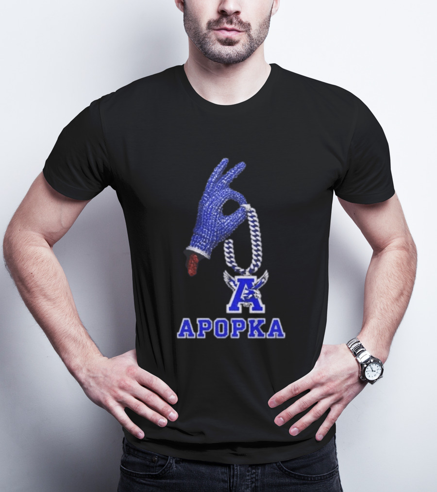 Drake Iceman Apopka Blue Hand Glove Necklace T-Shirt