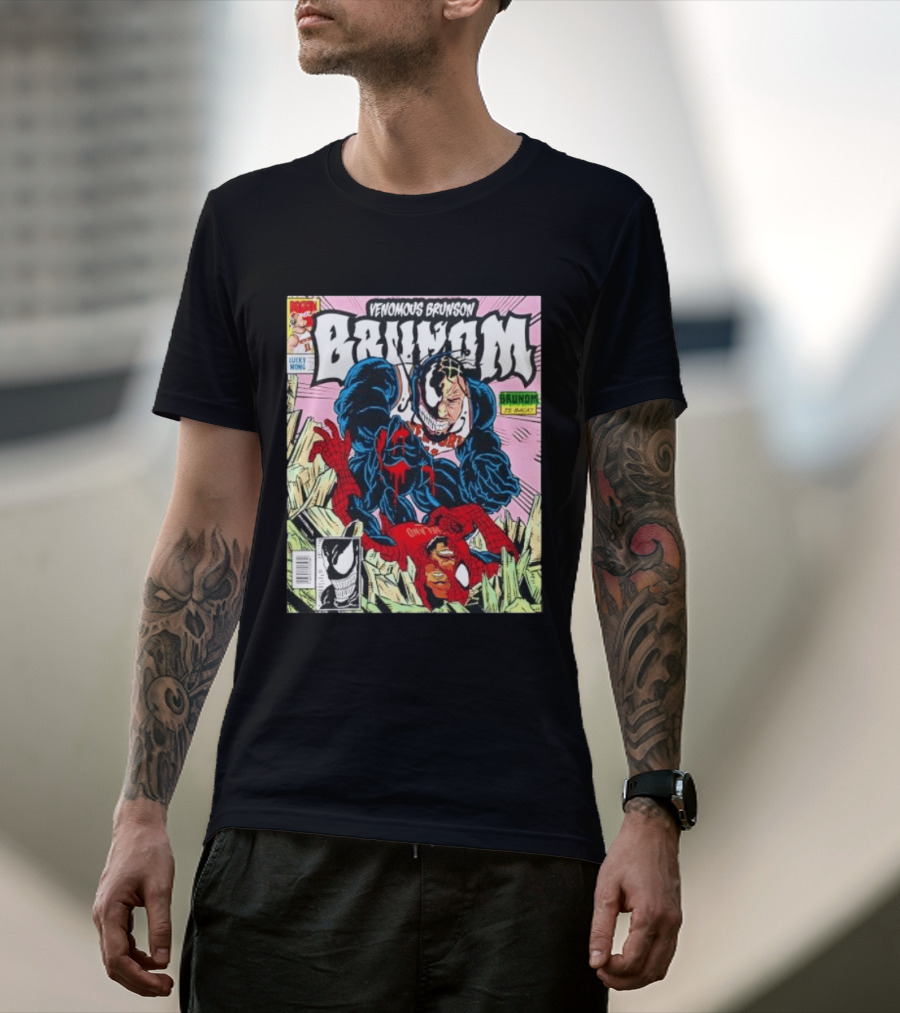 Venomous Brunson Brunom Knicks Comic Style Venom Spiderman Mashup T-Shirt