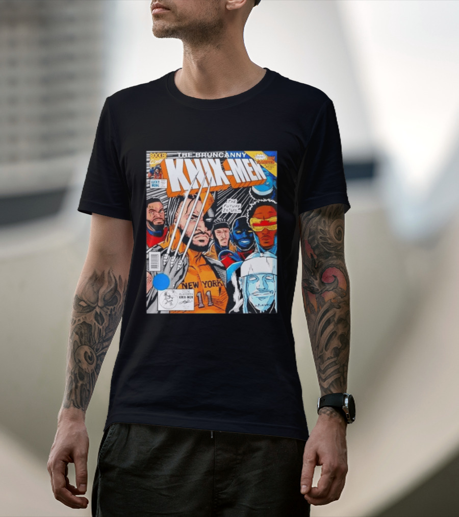 Jalen Brunson New York Bruncanny Knix Men Comic Knicks T-Shirt