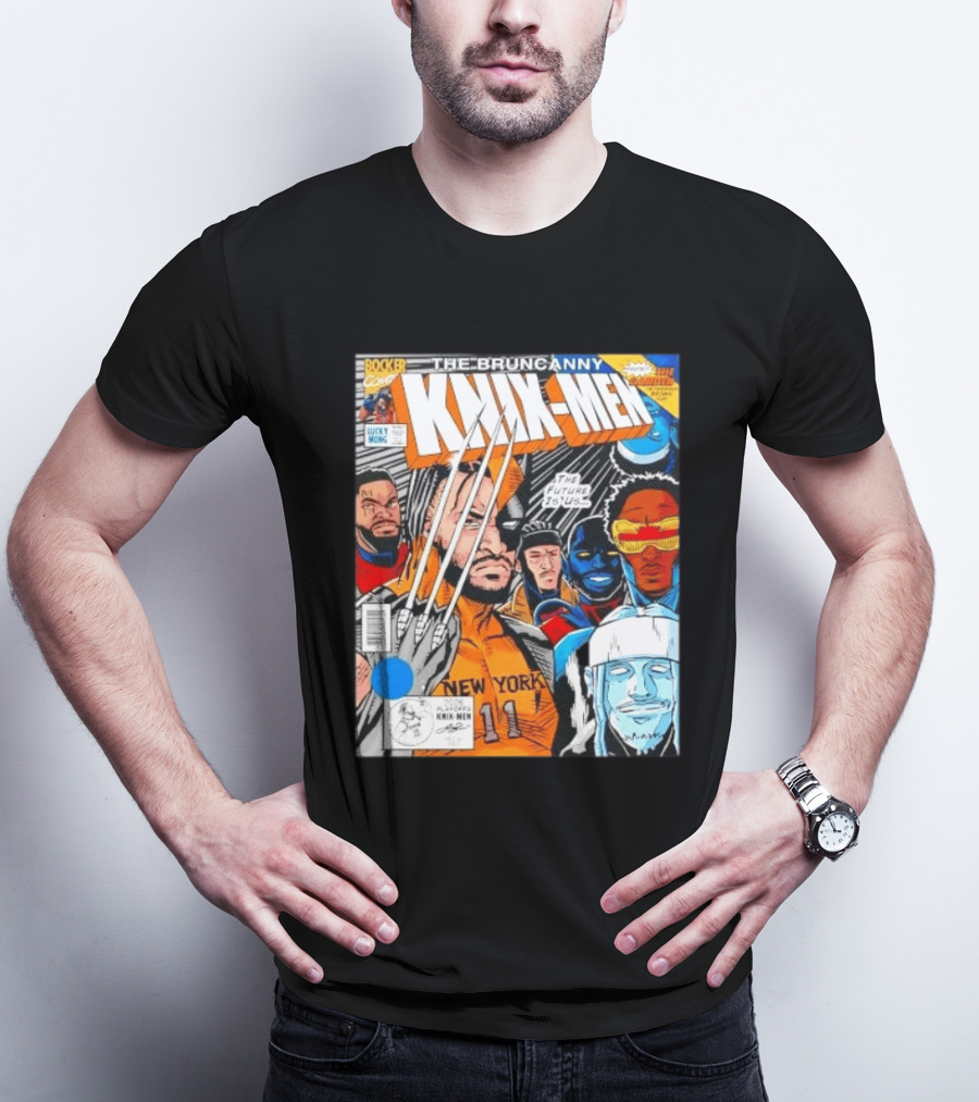 Jalen Brunson New York Bruncanny Knix Men Comic Knicks T-Shirt