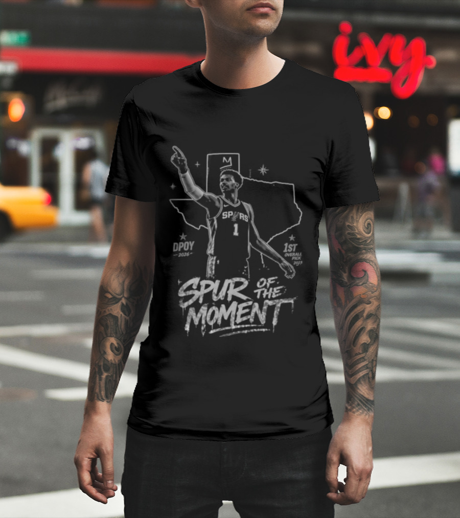 Victor Wembanyama San Antonio Spurs Spur Of The Moment DPOY 2026 T-Shirt