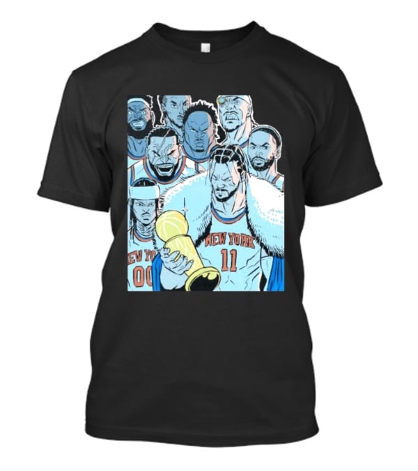 New York Knicks 2026 Invincible Indefensible Trophy Comic Style Basketball Team T-Shirt