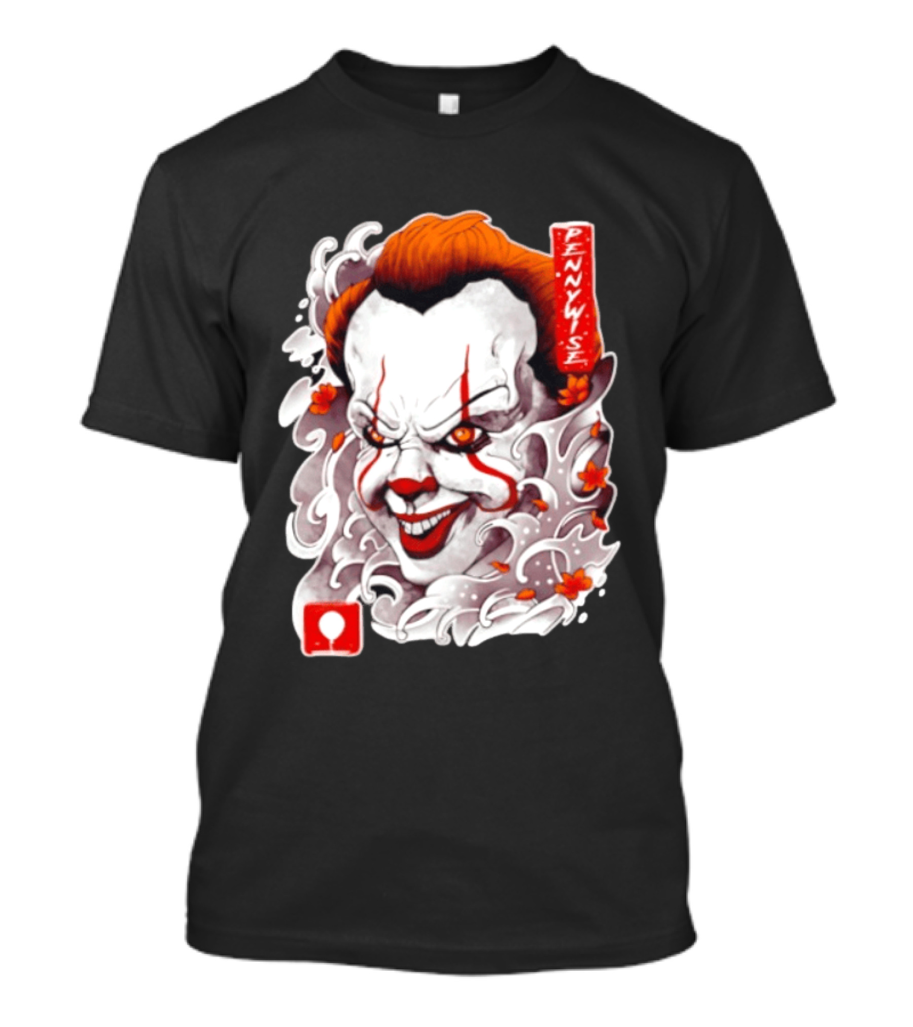 Pennywise Creepy Clown Big Head Horror It Movie Iconic Scary Face Balloon T-Shirt