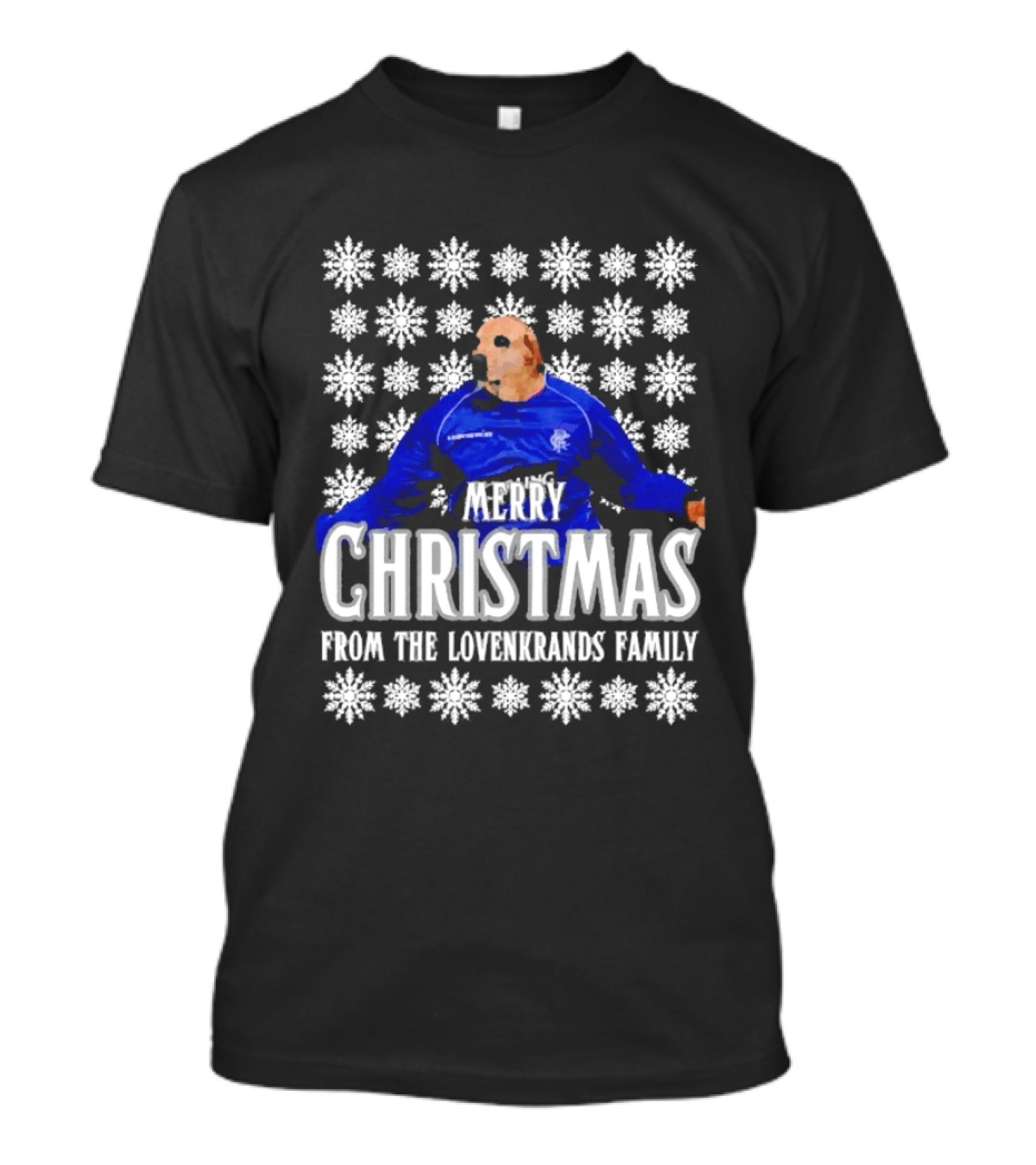 Merry Christmas From The Lovenkrands Family Snowflake T-Shirt