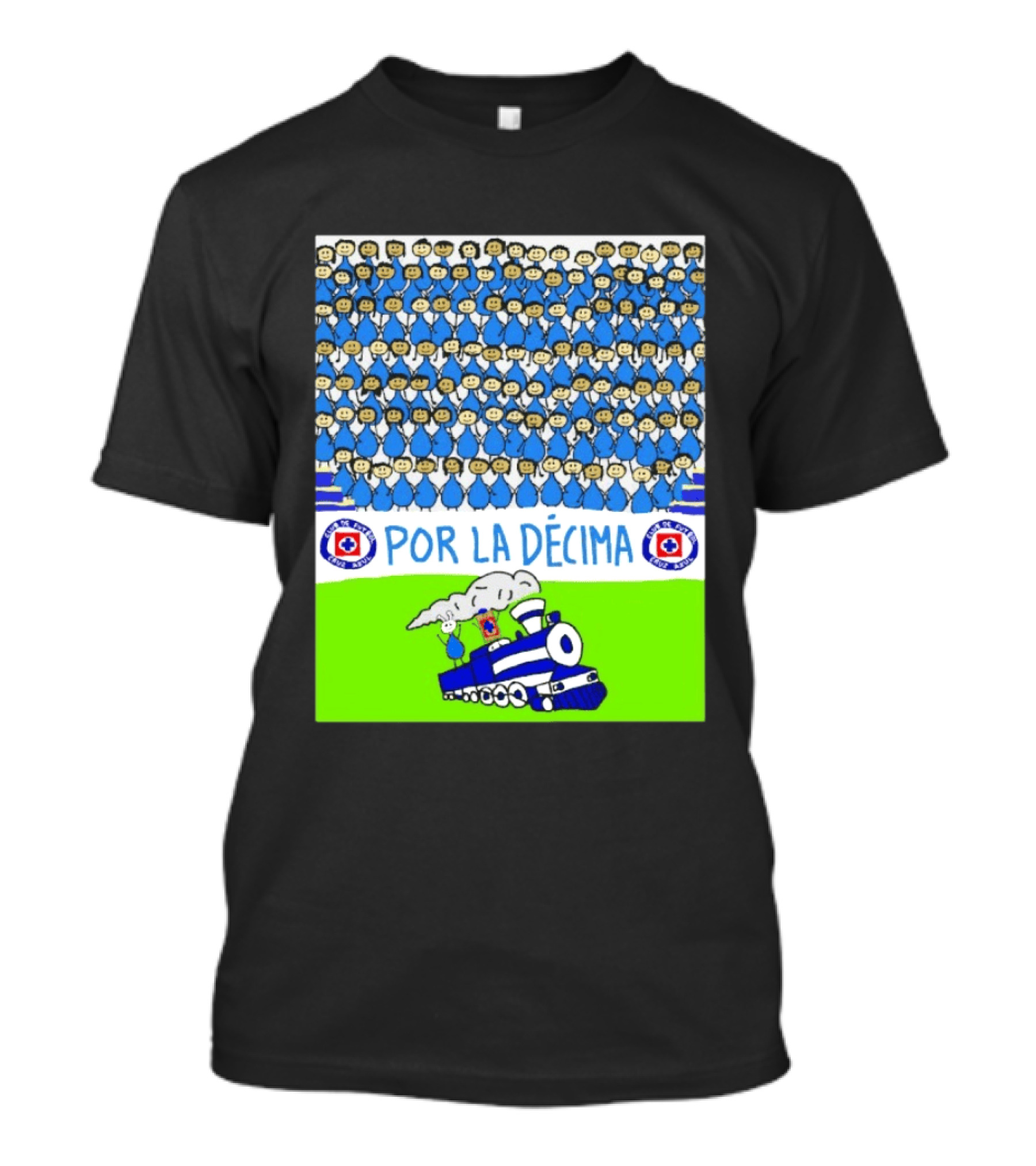Crowd Celebrating Por La Décima With Train And Cruz Azul T-Shirt