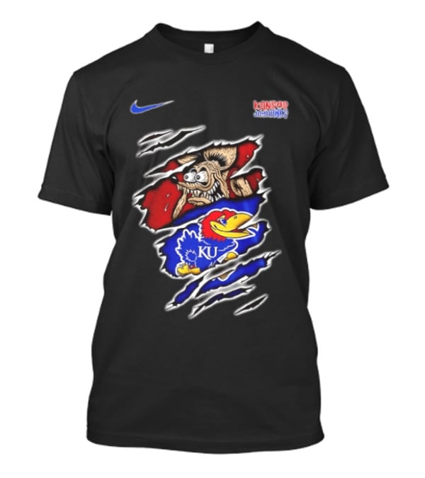 Kansas Jayhawks NCAA Nike Rat Fink Built To Not Bow KU Jayhawk T-Shirt
