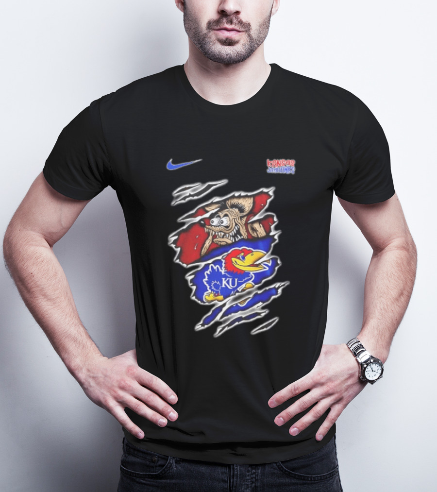 Kansas Jayhawks NCAA Nike Rat Fink Built To Not Bow KU Jayhawk T-Shirt