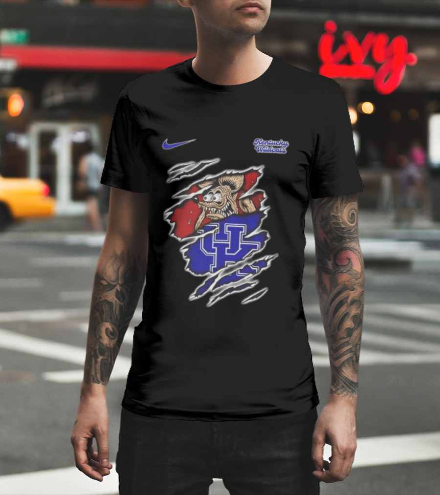 Kentucky Wildcats NCAA Nike Rat Fink Built Not To Bow Double Sided T-Shirt