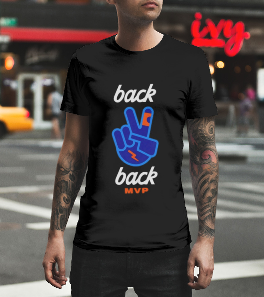 Oklahoma City Thunder Shai Gilgeous Back 2 Back MVP T-Shirt