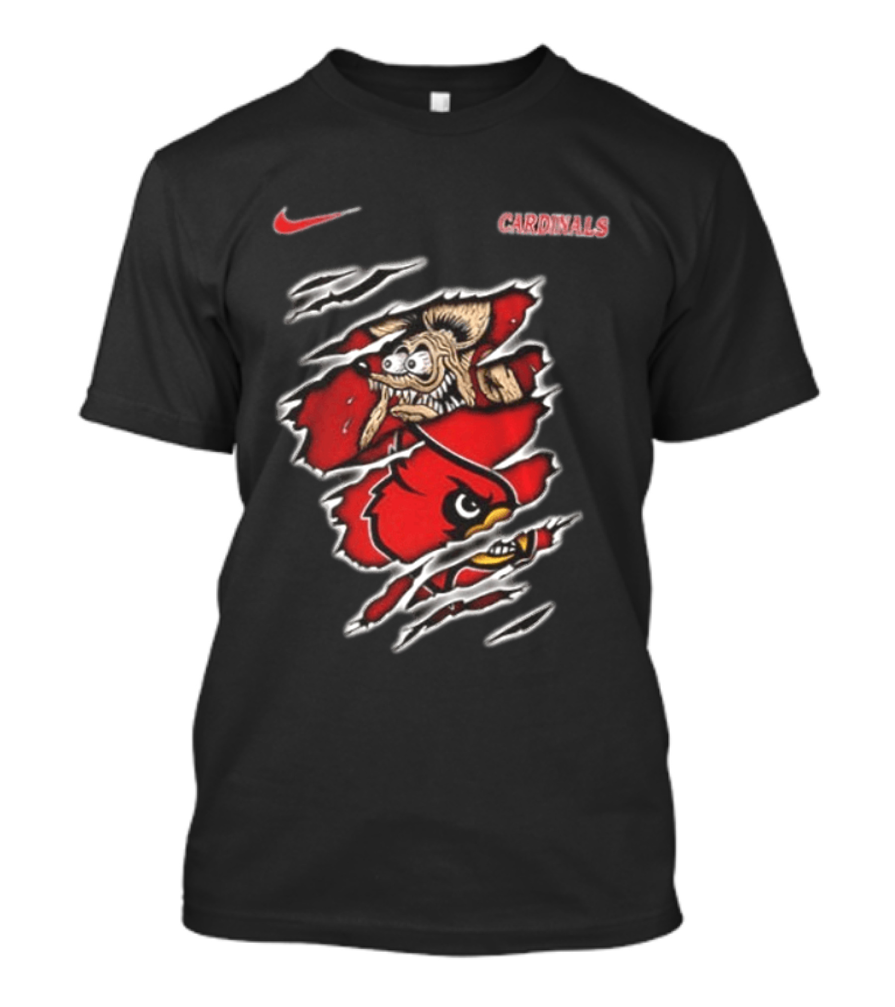 Nike Louisville Cardinals NCAA Rat Fink Built To Not Bow T-Shirt