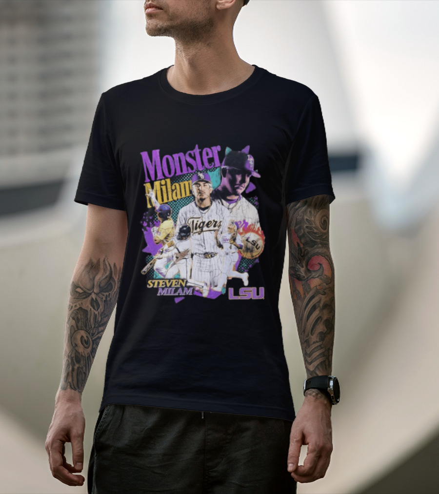 Monster Milam LSU Tigers Steven Milam Baseball T-Shirt