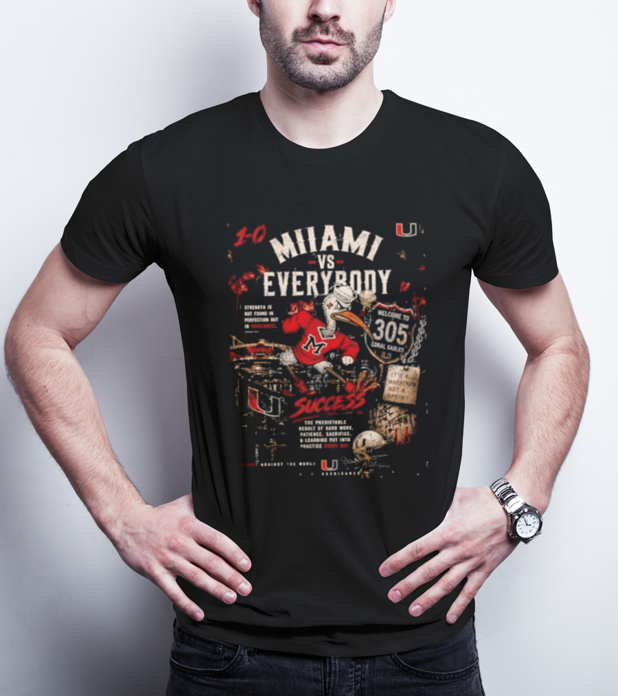 Miami Hurricanes 30 Vs Everybody 305 Swoosh Sebastian The Ibis Not A T-Shirt