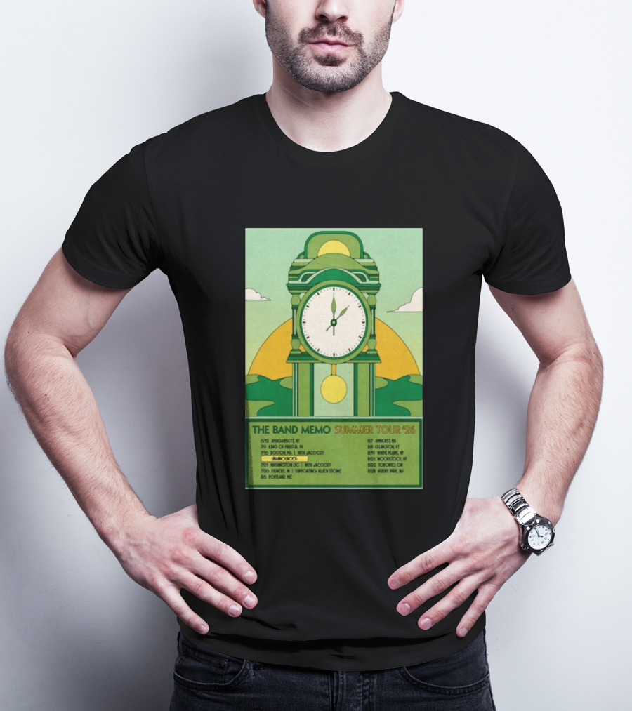 The Band Memo Summer Tour 2026 Amagansett King Of Prussia Boston Washington Missoula Portland Amherst Killington Woodstock Toronto Asbury Park T-Shirt