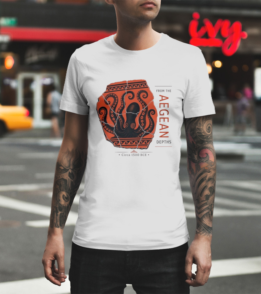 Ancient Aegean Octopus From The Aegean Depths Circa 1500 BCE T-Shirt