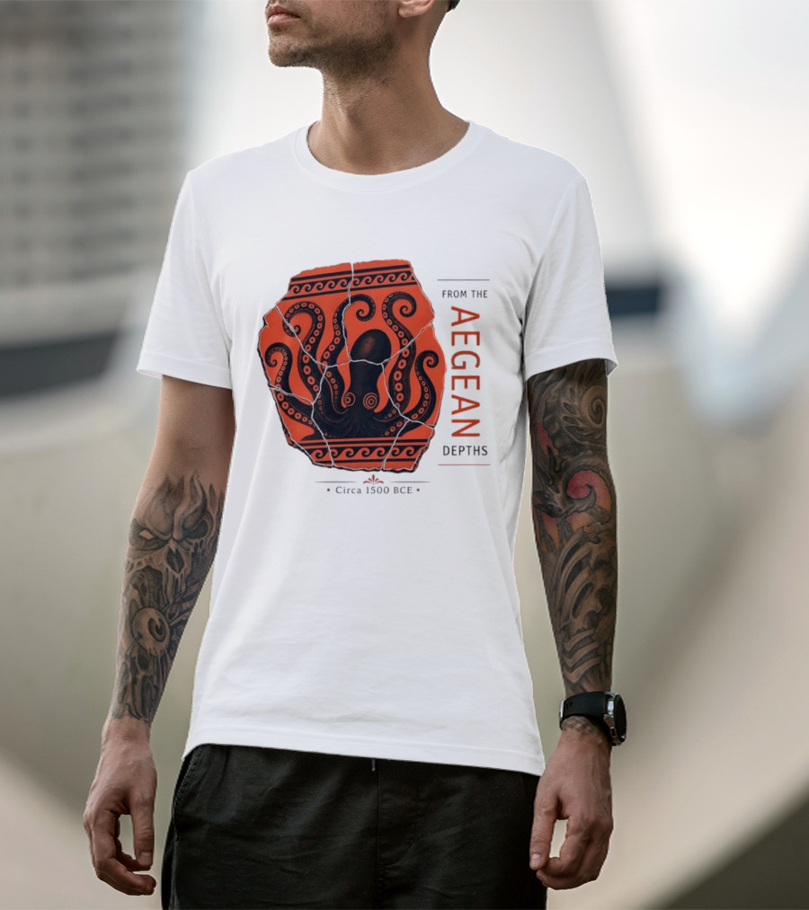 Ancient Aegean Octopus From The Aegean Depths Circa 1500 BCE T-Shirt