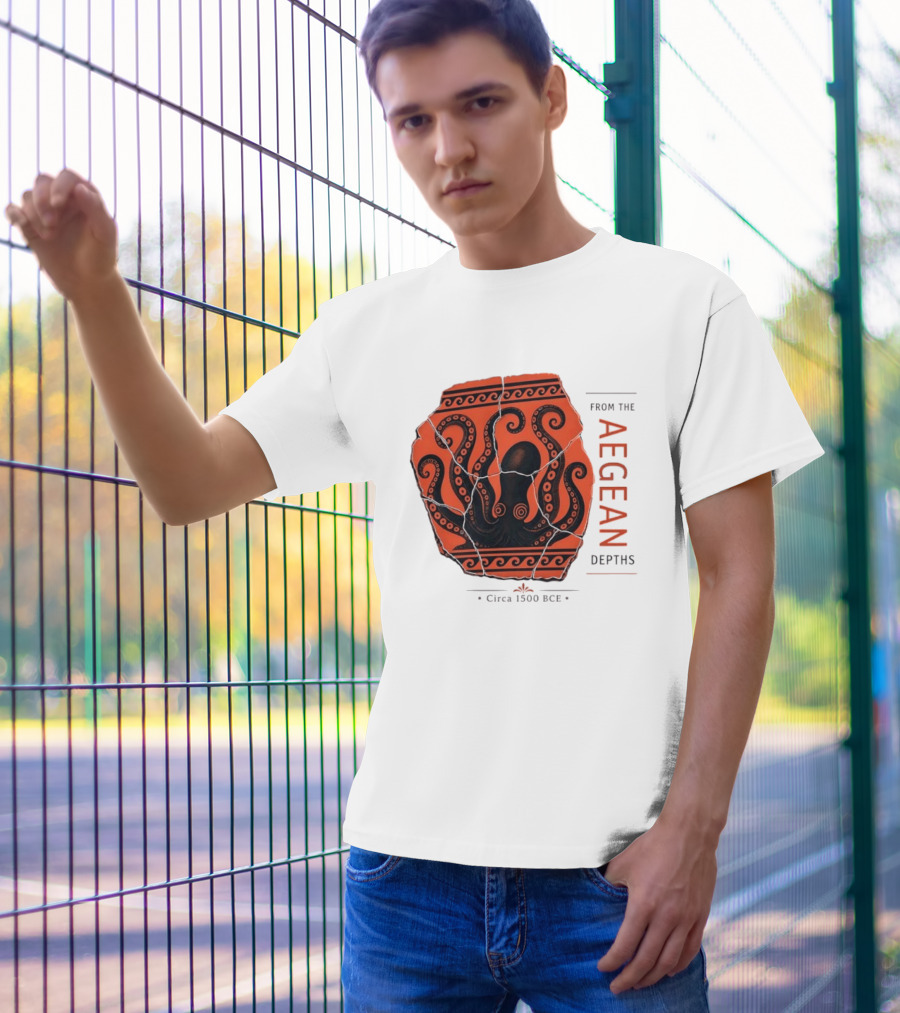 Ancient Aegean Octopus From The Aegean Depths Circa 1500 BCE T-Shirt