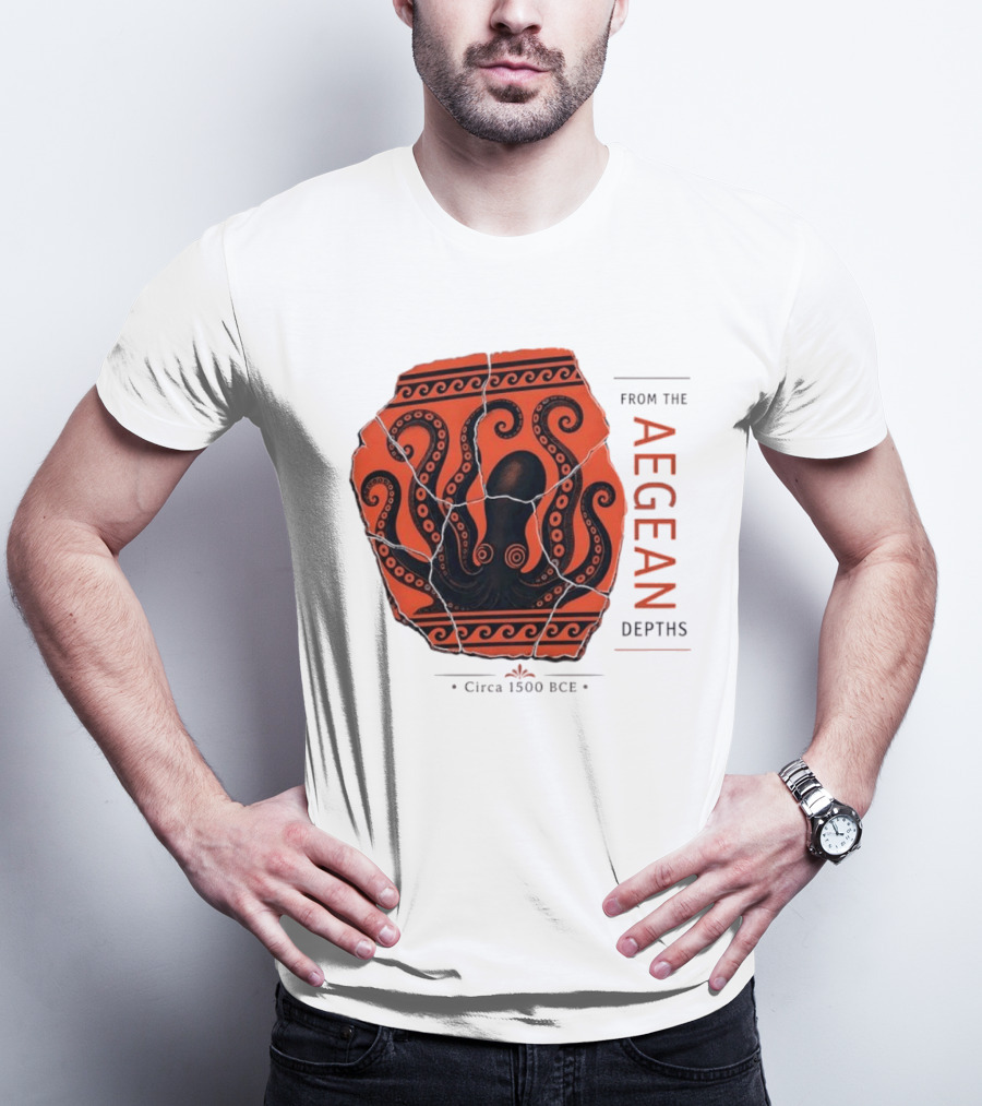 Ancient Aegean Octopus From The Aegean Depths Circa 1500 BCE T-Shirt
