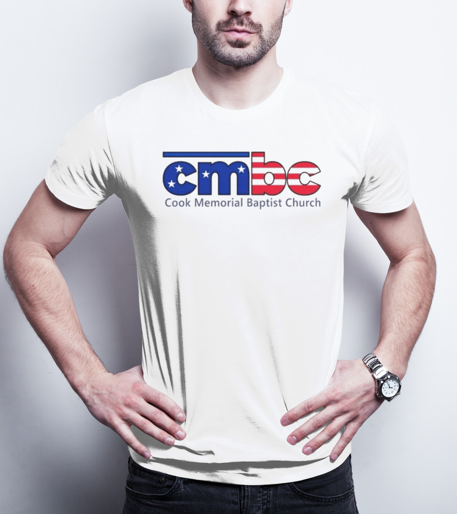 CMBC Cook Memorial Baptist Church Stars And Stripes US Flag T-Shirt