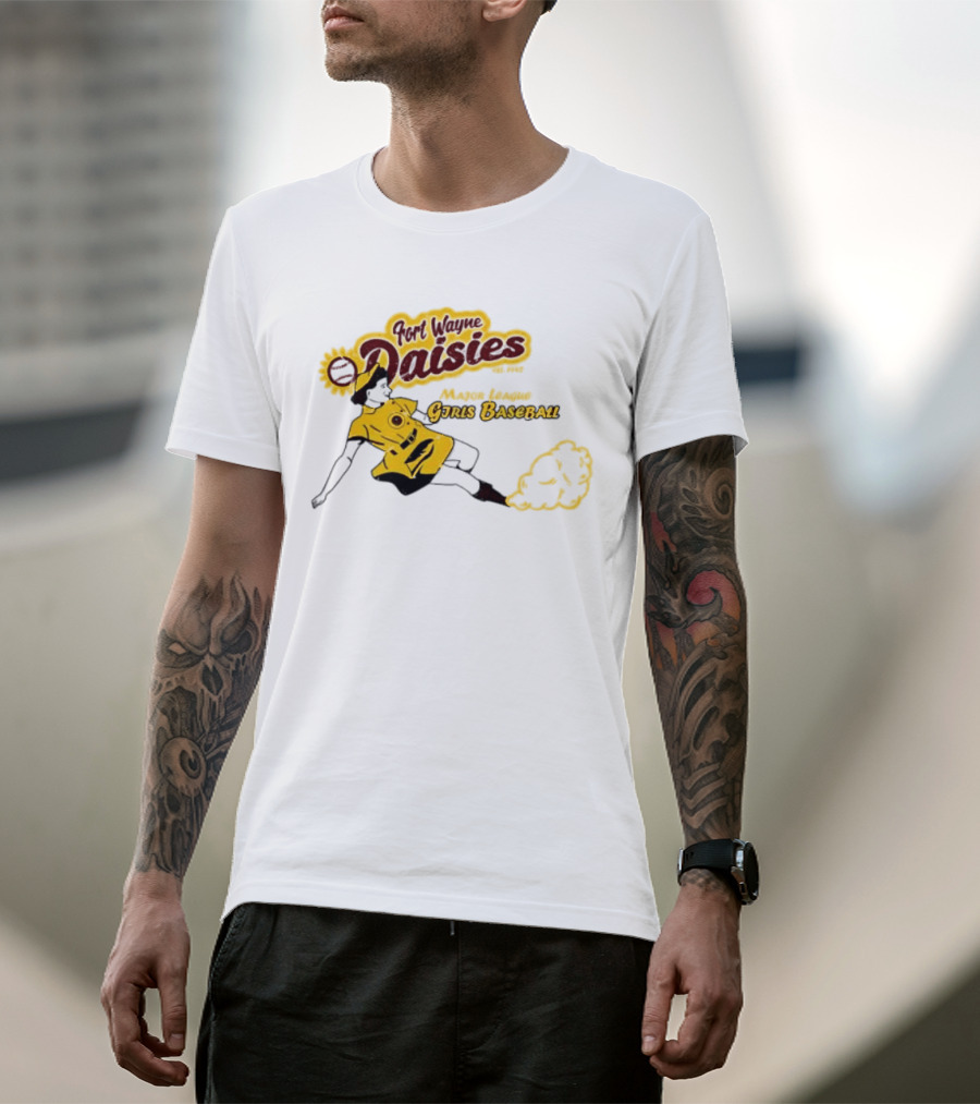Fort Wayne Daisies Major League Girls Baseball Est 1943 Vintage Style Sportswear T-Shirt