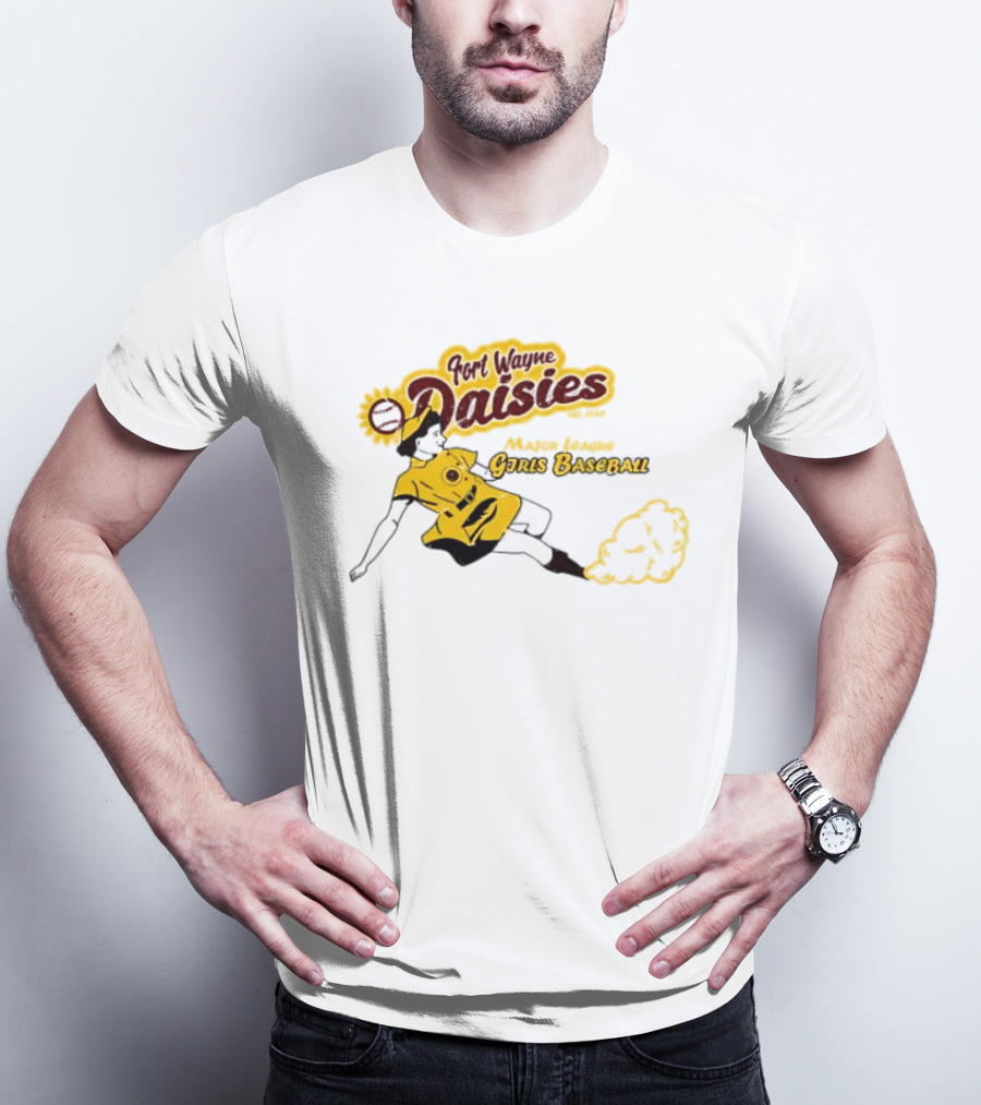 Fort Wayne Daisies Major League Girls Baseball Est 1943 Vintage Style Sportswear T-Shirt